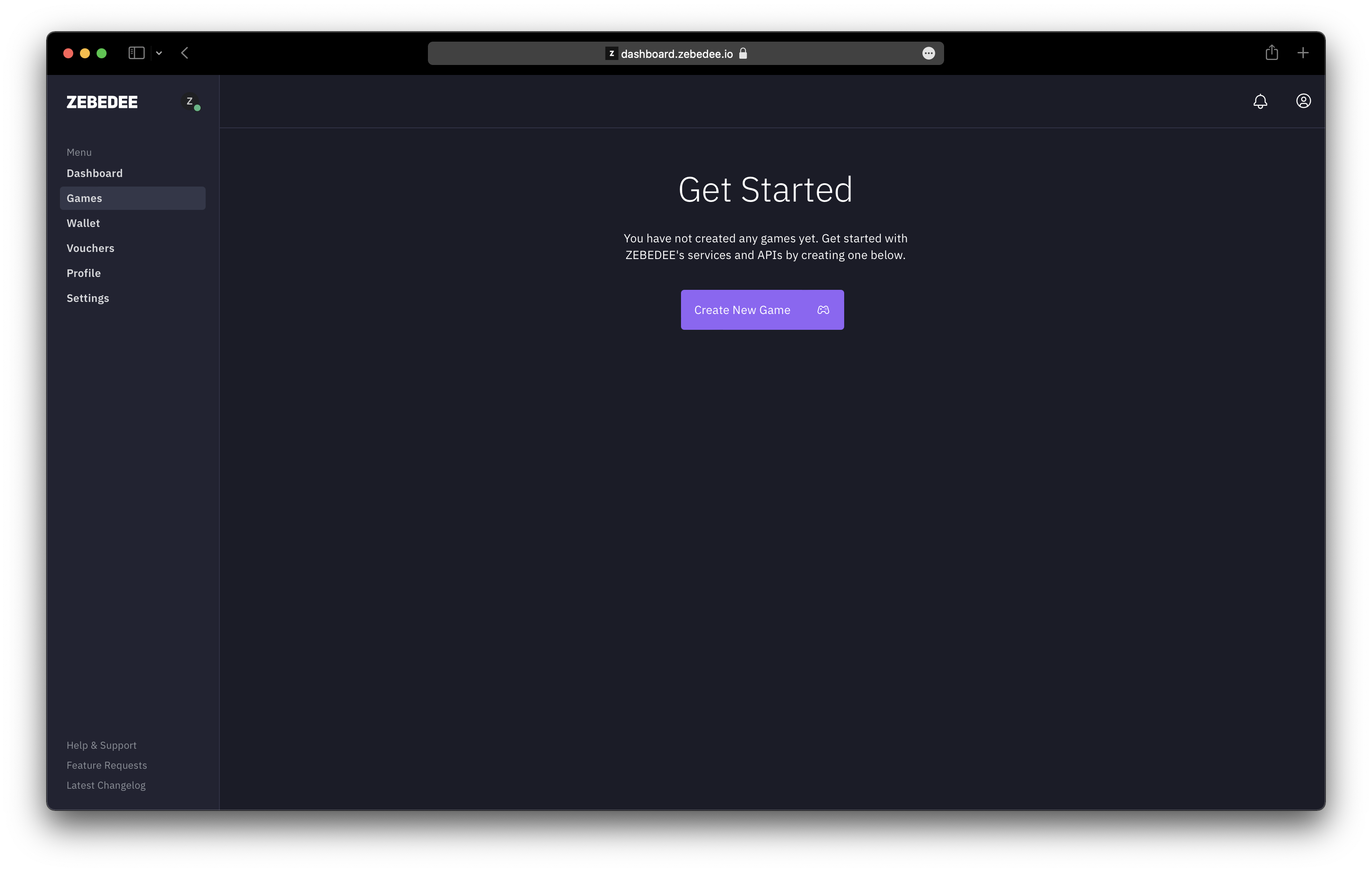 Create Game ZEBEDEE